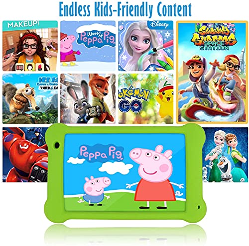 Kids Tablet, 7 inch Eye Protection IPS Screen, 2GB RAM 32GB ROM Toddler Tab, WiFi, Dual Camera,Games, Parental Control Android 11 Tablet for Kids with Kids-Proof Case