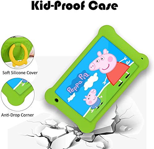 Kids Tablet, 7 inch Eye Protection IPS Screen, 2GB RAM 32GB ROM Toddler Tab, WiFi, Dual Camera,Games, Parental Control Android 11 Tablet for Kids with Kids-Proof Case