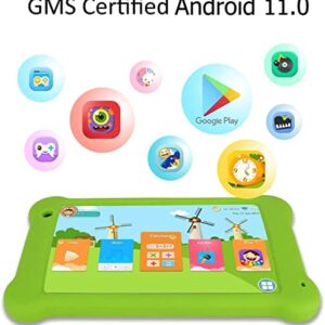 Kids Tablet, 7 inch Eye Protection IPS Screen, 2GB RAM 32GB ROM Toddler Tab, WiFi, Dual Camera,Games, Parental Control Android 11 Tablet for Kids with Kids-Proof Case