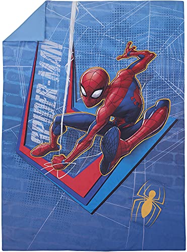 Crown Crafts Infant Products Marvel Spiderman 4 Piece Toddler Bedding Set