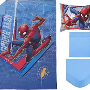 Crown Crafts Infant Products Marvel Spiderman 4 Piece Toddler Bedding Set