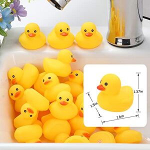 Rubber Duck Bath Toys , 50Pack Mini Rubber Ducky Rubber Duck Bulk Float Duck Baby Bath Toy, Shower Birthday Party Favors Gift Classroom Summer Beach Pool Party Games