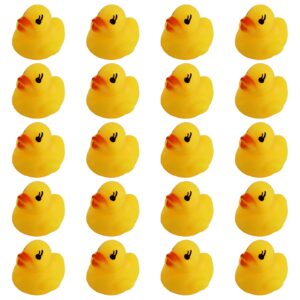 mini rubber ducks,20pcs little rubber ducks tiny baby shower rubber ducks,squeak fun rubber ducks in bulk bath toy float decorations for shower birthday party favors