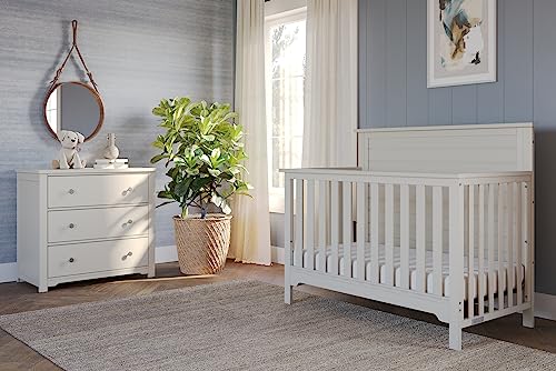 Child Craft Farmhouse Flat Top 4-in-1 Convertible Crib (Brushed Cotton)