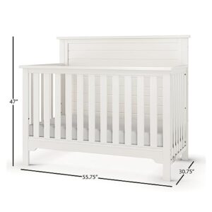 Child Craft Farmhouse Flat Top 4-in-1 Convertible Crib (Brushed Cotton)