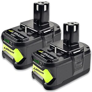 manufer 2pack 6.5ah 18v p108 lithium-ion battery replacement for ryobi 18v lithium-ion battery p108 p105 p102 p103 p107 p109 p104 suit replacement for ryobi 18-volt battery