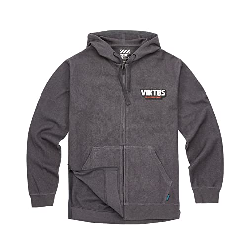 VIKTOS Gunvent Stickup Hoodie, Dark Grey Heather, Size: X-Large