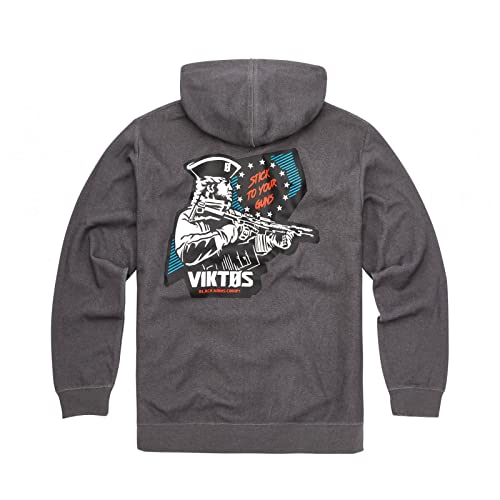 VIKTOS Gunvent Stickup Hoodie, Dark Grey Heather, Size: X-Large