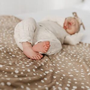 Large Premium Knit Baby Swaddle Receiving Blanket"Fawn" by Copper Pearl