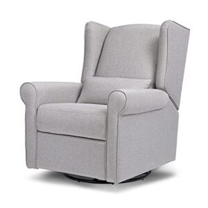 davinci hayden recliner and swivel glider in misty grey, greenguard gold & certipur-us certified