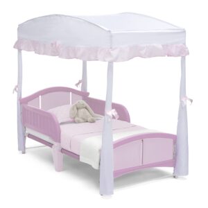 delta children girls canopy for toddler bed, white