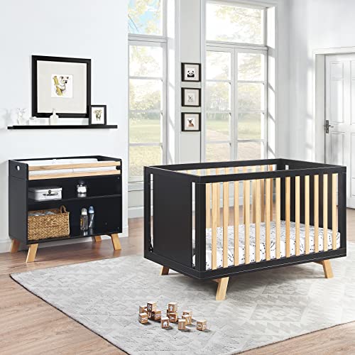 Suite Bebe Livia Changing Table in Black & Natural