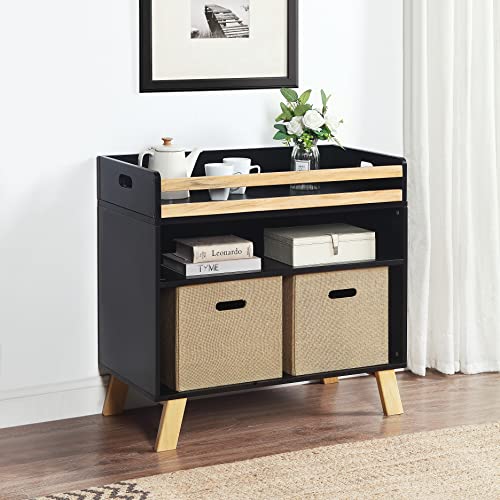 Suite Bebe Livia Changing Table in Black & Natural