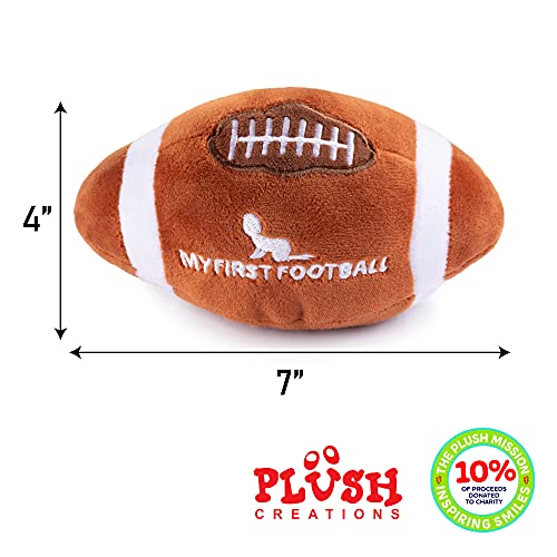 Plush Baby Football Rattle | Learning Content | Great Gift for Baby and Toddler Girls or Boys | 0-36 Months