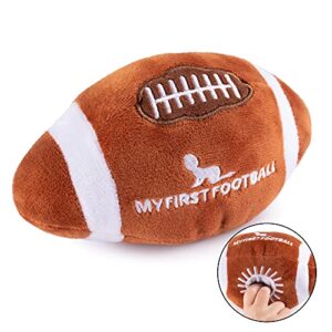 plush baby football rattle | learning content | great gift for baby and toddler girls or boys | 0-36 months