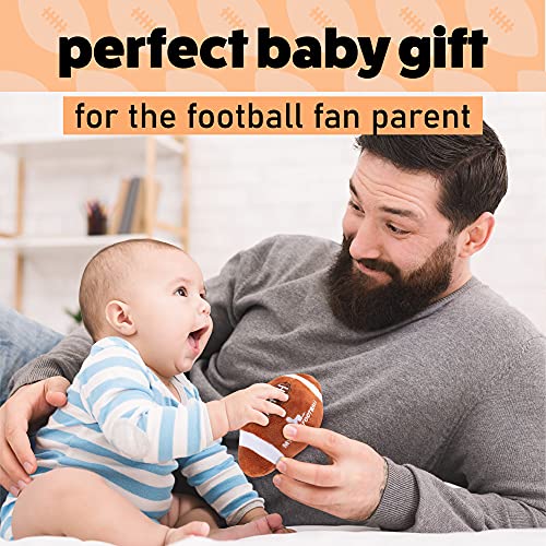 Plush Baby Football Rattle | Learning Content | Great Gift for Baby and Toddler Girls or Boys | 0-36 Months