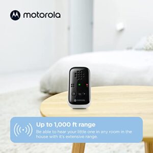 Motorola PIP10 Audio Baby Monitor - 1000ft Range, Secure & Private Connection, High-Sensitivity Mic, Volume Control, Alert Detection Light, Portable Parent Unit (Outlet or AAA Battery - NOT Included)