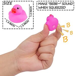 144-Pack Mini Rubber Ducks Set, Mini Colorful Rubber Duckies Bath Toy for Child,Float & Squeak Tiny Ducks Pool Toy Set for Kids Party Favors,Birthday Party Supplies,Prize Rewards