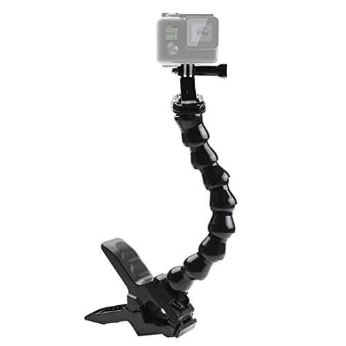 Jaws Flex Clamp Gooseneck Mount for GoPro Mount, PULUZ Adjustable Action Sports Cameras Mount Clamp for Gopro HERO9 8 7 6 5 Session 4 3+ 3 & DJI Osmo Action & Other Action Cameras