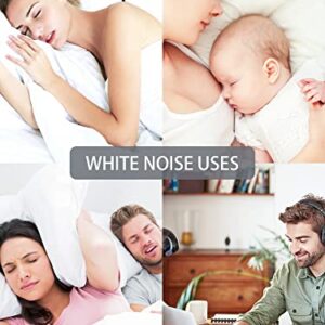 Sound Machine, White Noise Machine for Sleeping Adults Baby Kids, Portable Sound Therapy with 24 Soothing Sounds, Timer&Memory Function, Plug in or Battery Operated, 5 Volume Levels, USB Charge Port