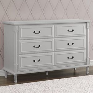 Delta Children Simmons Kids Juliette 6 Drawer Dresser with Changing Top, Greenguard Gold Certified, Moonstruck Grey