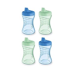 nuk fun grips hard spout sippy cup, 10 oz. | easy to hold toddler cup, 4pk