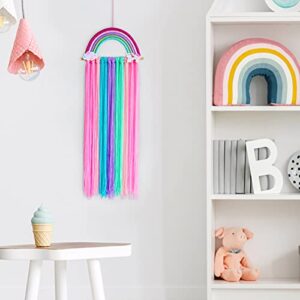 FIOBEE Rainbow Hair Bows Holder Organizer Unicorn Clips Storage Headband Holder Unicorn Wall Hanging Home Décor for Baby Girls Room