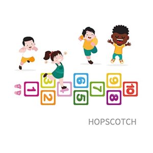 Haokaini 10 Number Lattice Floor Sticker Wall Decals Funny Number Hopscotch Game Wall Sticker for Baby Room Bedroom Classroom Ground Corridor Nursery