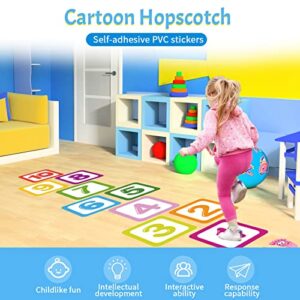 Haokaini 10 Number Lattice Floor Sticker Wall Decals Funny Number Hopscotch Game Wall Sticker for Baby Room Bedroom Classroom Ground Corridor Nursery