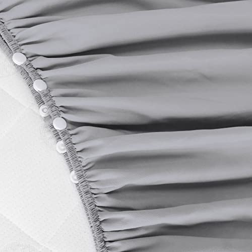 Waterproof Crib Mattress Protector & Crib Skirt [Light Grey]