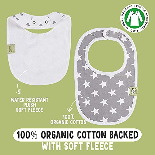 KeaBabies Toddler Pillow with Pillowcase and Organic Baby Bibs Bundle - Jumbo 14X20 Pillows for Sleeping - Machine Washable Teething Bib - Unique Baby Gift for Boys and Girls