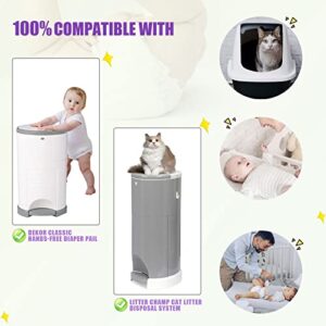 Refills Compatible with Dekor Classic Diaper Pail Refills 4 Pack Diaper Pail Liners Lavender Scent