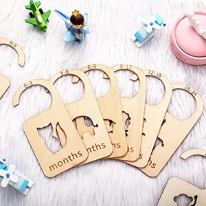 8 Pieces Baby Closet Dividers Animal Theme Nursery Clothes Dividers Closet Organizers for Infant from Newborn to 24 Months Baby Home Nursery Decor with Daycare Baby Wardrobe Divider Arrange Clothes