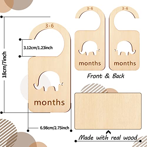 8 Pieces Baby Closet Dividers Animal Theme Nursery Clothes Dividers Closet Organizers for Infant from Newborn to 24 Months Baby Home Nursery Decor with Daycare Baby Wardrobe Divider Arrange Clothes