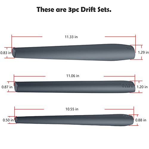 Blacksmith Drift Set Blacksmithing Knifemakers Tomahawk Ax and Mouse Hammer Drift For Forging Tongs, Hammer, Axe (3 Pcs)