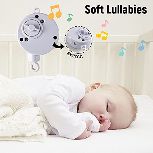 teytoy Baby Crib Mobile Unisexbaby, Nursery Baby Mobile for Crib, High Contrast Black & White for Girls Boys 0-24 Months Infant Newborn Montessori Portable Cot Mobile Decor Hanging Rotating Plush Toys