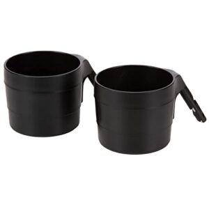 diono xl car seat cup holders for radian and everett car seats, pack of 2 cup holders, black