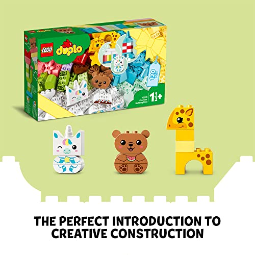 LEGO DUPLO Classic Creative Building Time 10978 Bricks Box, Learning Toy for Toddlers & Kids 18 Months Old, with Unicorn, Heart and Giraffe Toys