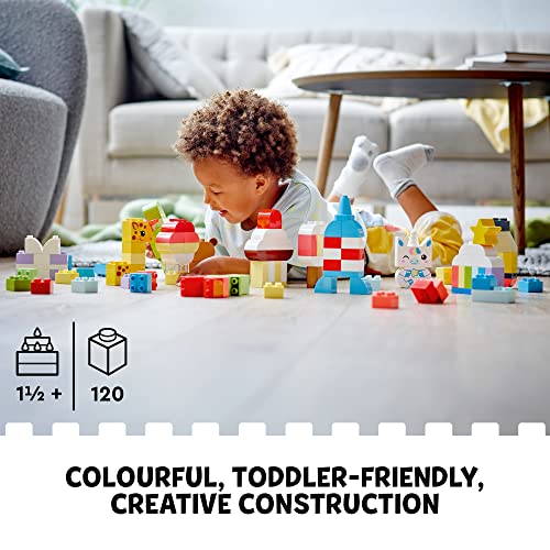 LEGO DUPLO Classic Creative Building Time 10978 Bricks Box, Learning Toy for Toddlers & Kids 18 Months Old, with Unicorn, Heart and Giraffe Toys