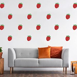 Red Strawberry DIY Wall Decor Stickers Kids Room Baby Nursery Decor Peel and Stick Baby Girl Room Decoration BK011 (Red)