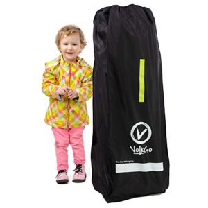 volkgo gate check bag for single umbrella strollers, durable and lightweight, water-resistant, for safe & secure stroller, easy carrying, includes stretch pouch