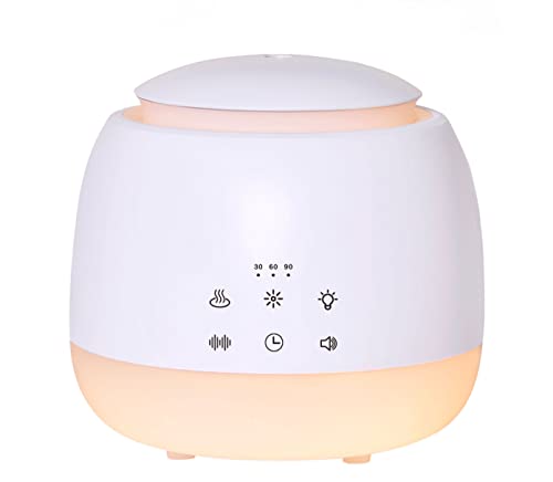 Vonokee Aromatherapy Essential Oil Diffuser,White Noise Machine,Mist Humidifier with 7 LED Color Lights,10 Soothing Sounds,Night Light,Timer, Waterless Auto Shut off Sleep Sound Machine (White)