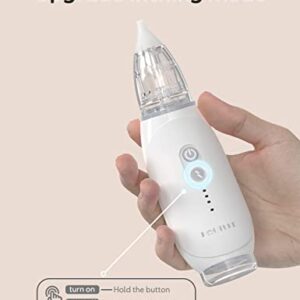 Nasal Aspirator for Baby, HAUTURE Baby Nose Sucker, Self-Cleaning Nose Cleaner for Toddler, 3 Suction Levels, 2 Modes, Nasal Tweezers, 5 Hours Fast Charge for 60 Days