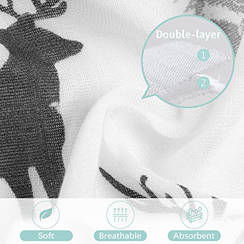 Baby Swaddle Blankets Newborn Soft Bamboo Muslin Swaddle Blankets for Boys and Girls,Unisex Swaddle Receiving Blanket,47 x 47 inches, Large Muslin Blanket, 4 Pack