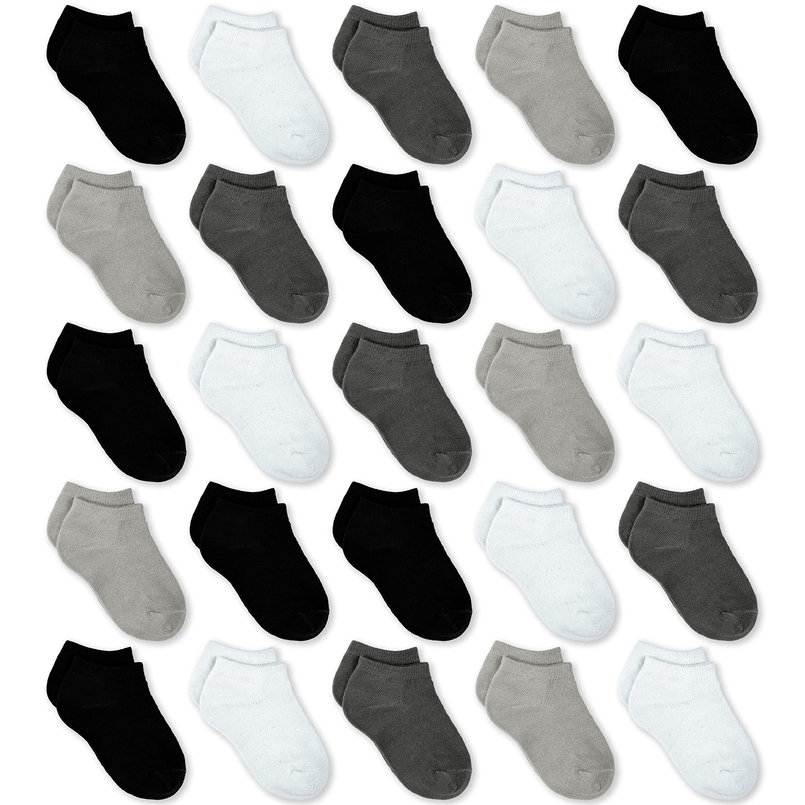 Kids Socks, 25 Pairs Toddler Socks Low Cut for Boys Girls Kids(4-7 Years Old), 25 Pairs Children No Show Ankle Socks Set