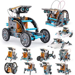 12-in-1 science solar robot kit for kids,stem educational diy solar powered building toys experiment set for 8 9 10 11 12 13 14 years boys and girls