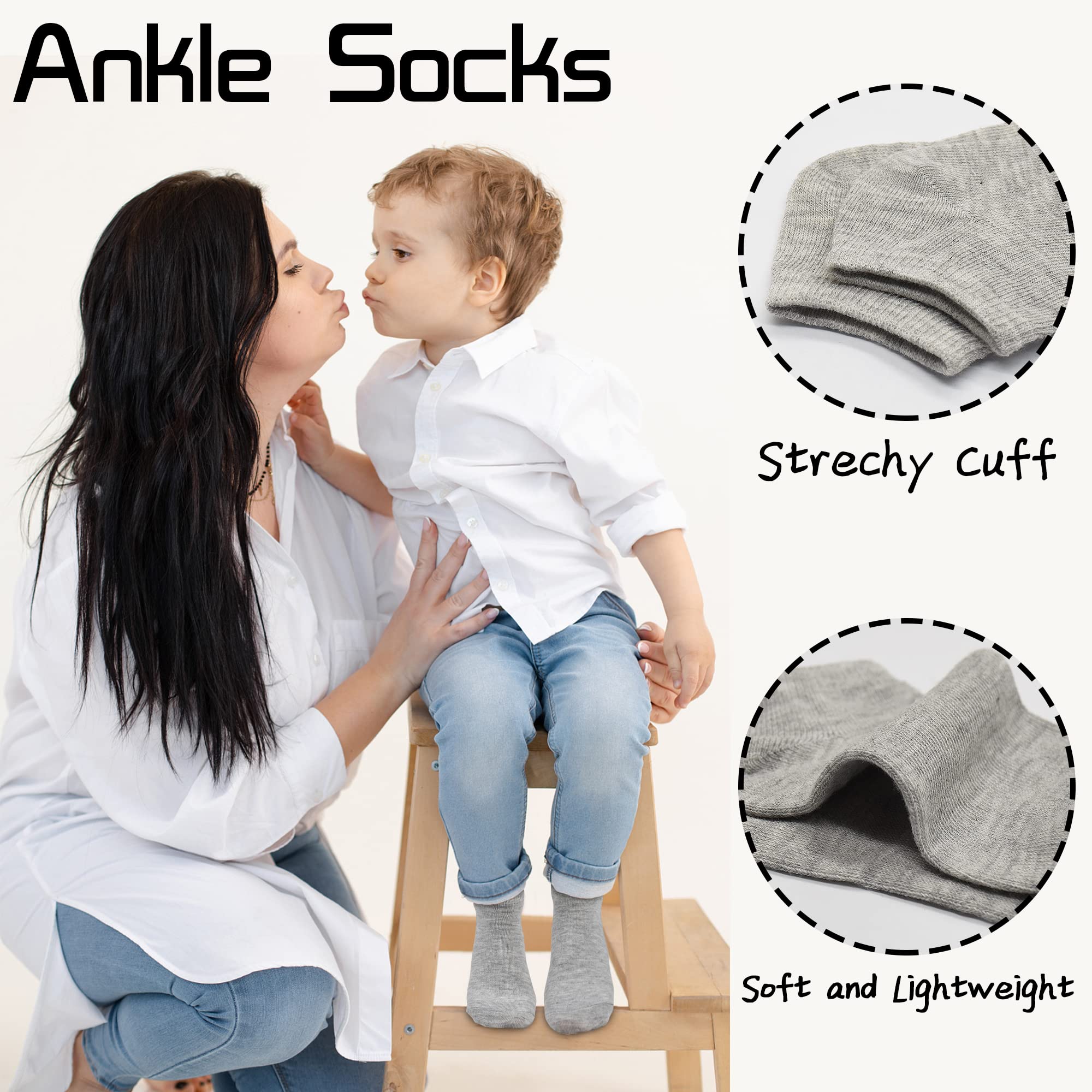 Kids Socks, 25 Pairs Toddler Socks Low Cut for Boys Girls Kids(4-7 Years Old), 25 Pairs Children No Show Ankle Socks Set