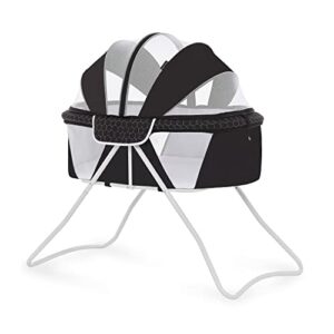 dream on me day dreamer 2-in-1 convertible and portable bassinet, black