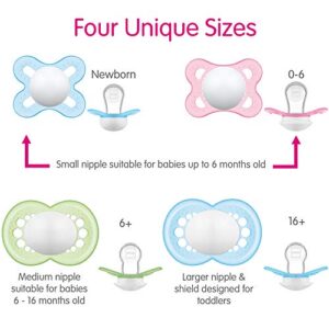 MAM Original Matte Baby Pacifier, Nipple Shape Helps Promote Healthy Oral Development, Sterilizer Case, 2 Pack, 0-6 Months, Girl,2 Count (Pack of 1)