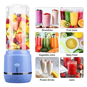 CORESLUX Portable Personal Size Blender, Smoothies and Shakes Blender Mini Shakes Juicer Cup USB Rechargeable Handheld Fruit Machine (2 juicing cups)